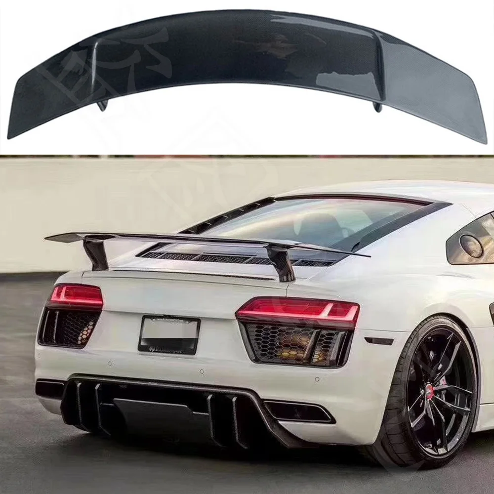 For 2016-24 Audi R8 rear spoiler carbon fiber material GT style trunk ...