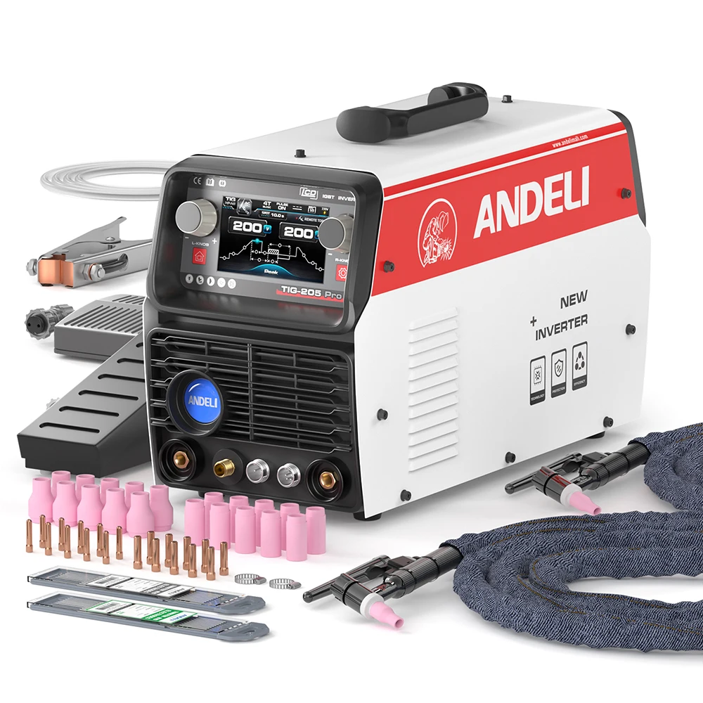 ANDELI AC/DC TIG Welding Machine 200A HF 7 in 1 TIG Pulse/Stick/Spot ...