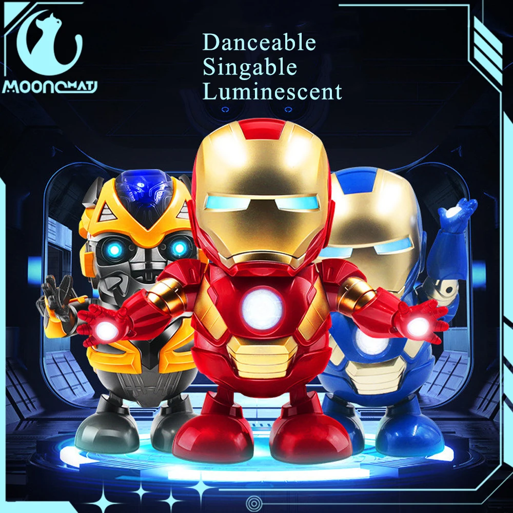 Superhero-Electronic-Dance-Iron-Man-Hulk-Robot-Anime-Figures-Singable ...
