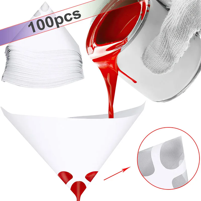 Car Paint Spray Mesh Paper Filter Purifying Straining Funnel Disposable ...