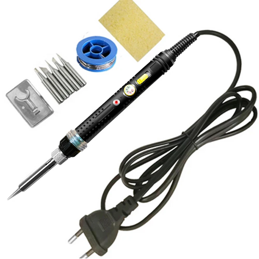 Adjustable Temperature Soldering Iron Kit 110v/220v Mini Handle Heat ...