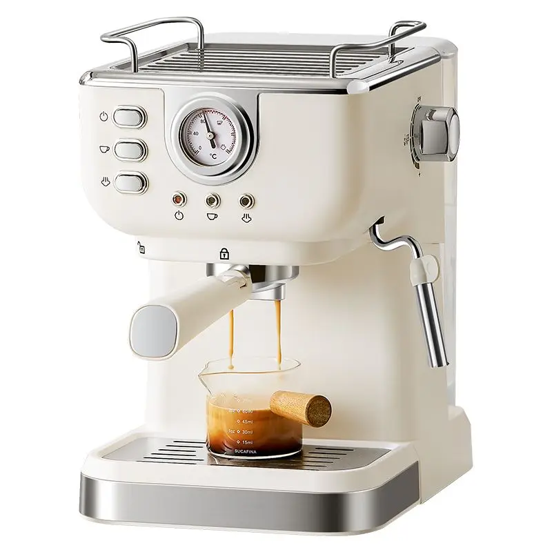 Espresso machine Full semi-automatic household small original milk ...