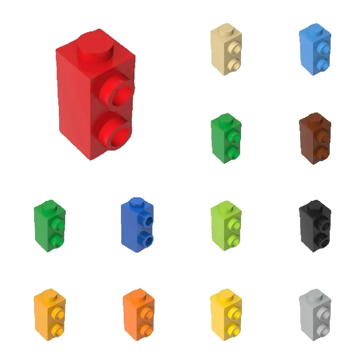 50pcs 32952 Modified 1 x 1 x 1 2/3 Bricks Collections Bulk Modular GBC ...