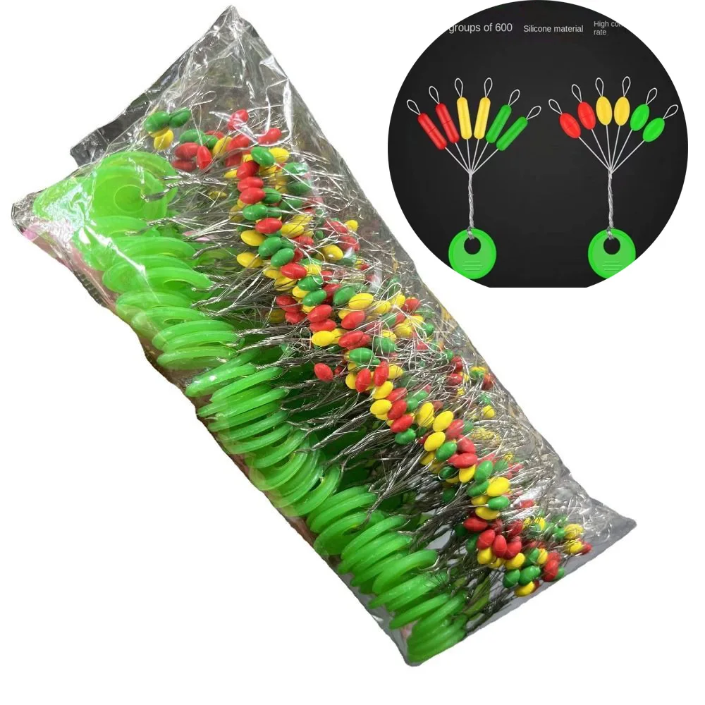 600-Pcs-Bobber-Stopper-Float-Rubber-Floats-Bal-Fishing-Floating-Beans ...