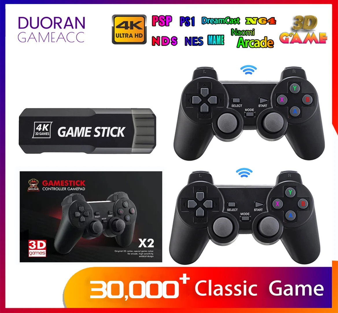 4K Video Game Console Wireless Controller Game Controller, Built in ...