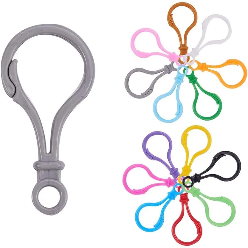 105PCS 14-Color Hard Plastic Lobster Clasps Claw Hook for Keychain Key ...