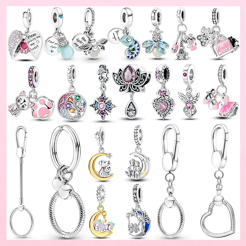 Hot-Sale-Keychain-Charm-925-Sterling-Silver-Moments-Keychain-Charm-Fit ...