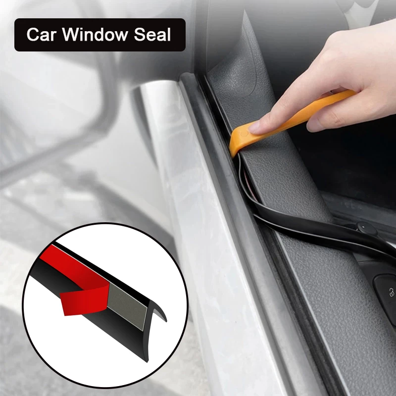 2/4m Car Door Window Seal Strip Rubber V Shape Auto Side Window Gap ...