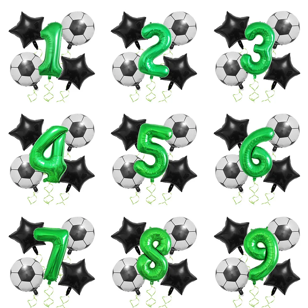 5Pcs-Helium-Foil-Globos-Football-Birthday-Decorations-Kids-Boys-Soccer ...