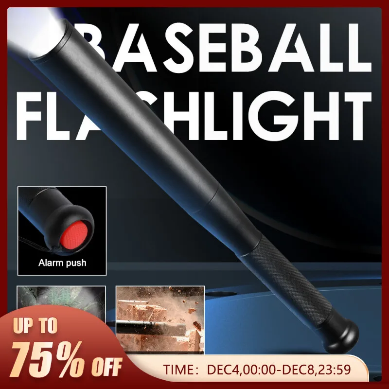 31-41-49CM-Self-Defence-Flash-Stick-Baseball-Bat-Alloy-Torch-Anti-Riot ...