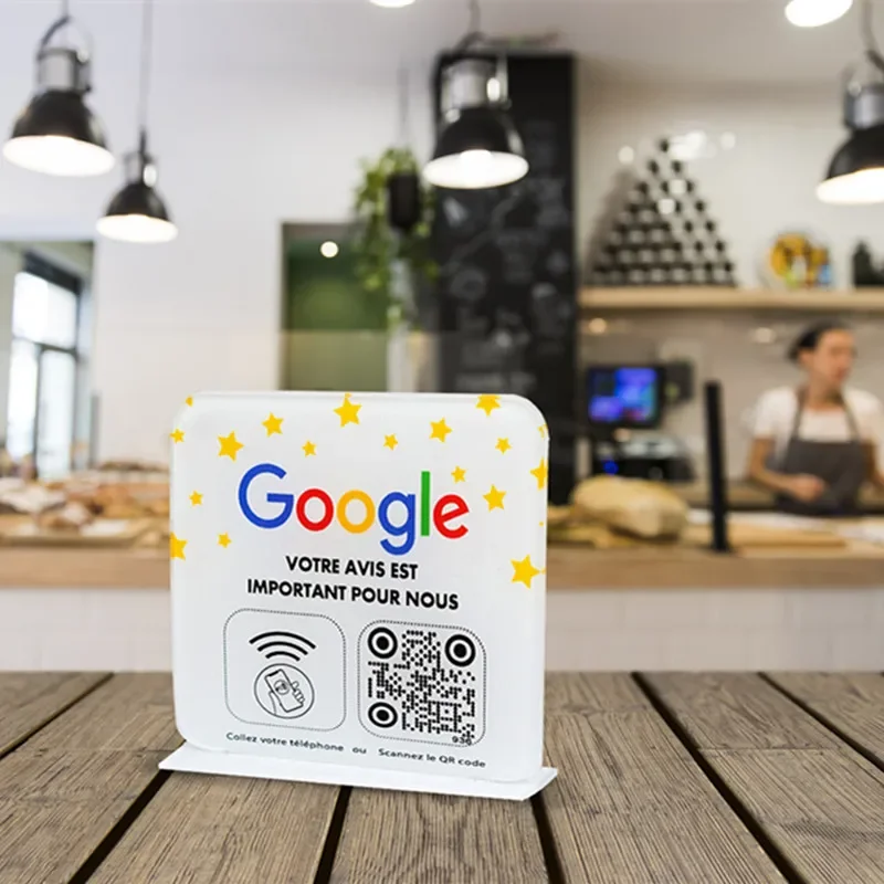 Custom-Google-Review-QR-Code-Sign-Acrylic-Social-Media-Plate-Google-NFC ...