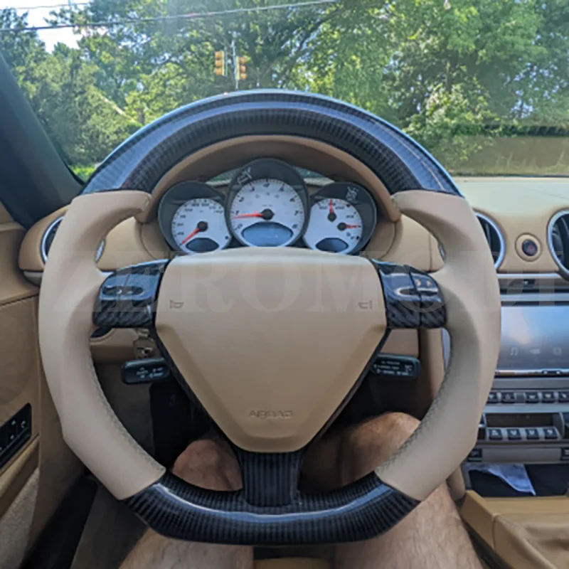Customized-100-Carbon-Fiber-Car-Steering-Wheel-For-Porsche-997-987 ...