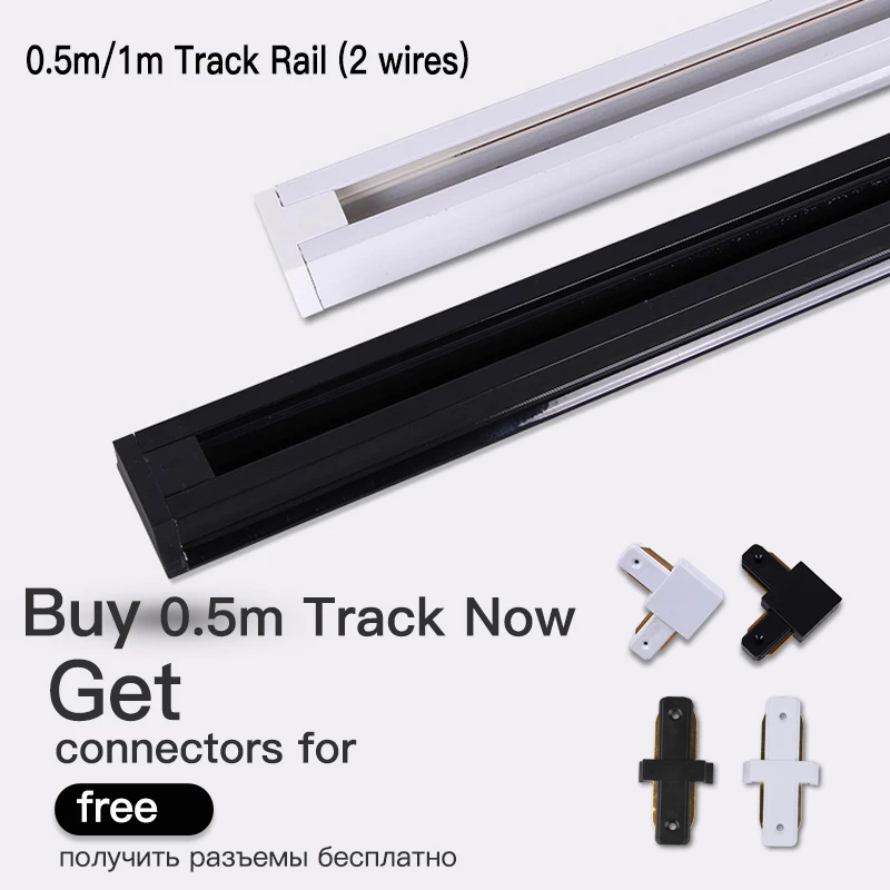 0.5m 1m Led Track Rail 220v Aluminum Led Track Light Rails Straight/l ...