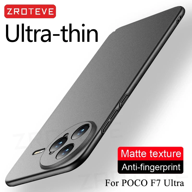 ZROTEVE Slim Hard Frosted PC Case for Poco X6 (Simple Red)