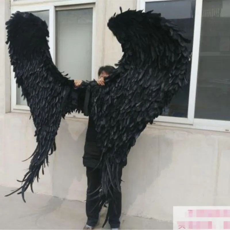 Huge Black Angel Wings