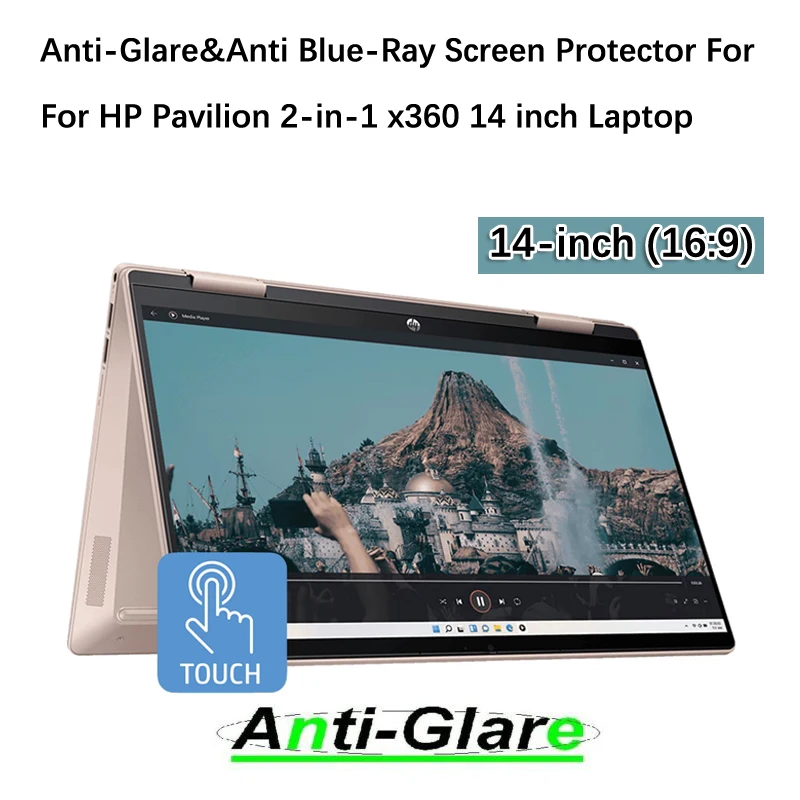 2X-Anti-Glare-Anti-Blue-Ray-Screen-Protector-For-HP-Pavilion-2-in-1 ...