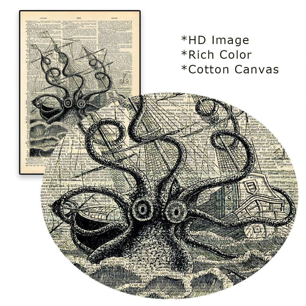 Vintage Sea Monster Art