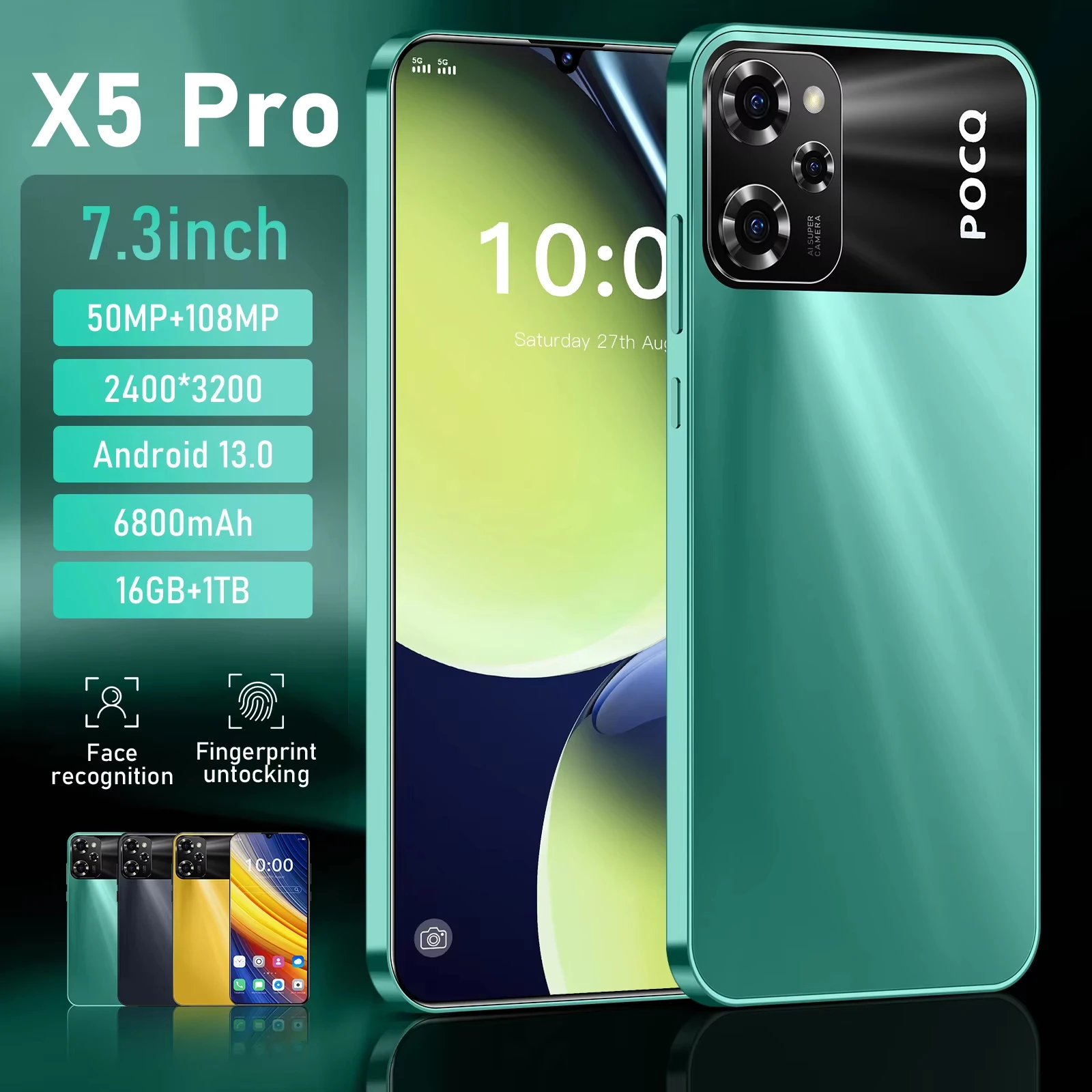 2024-novo-x5-pro-smartphone-6-8-polegada-tela-cheia-4g-5g-telefone ...