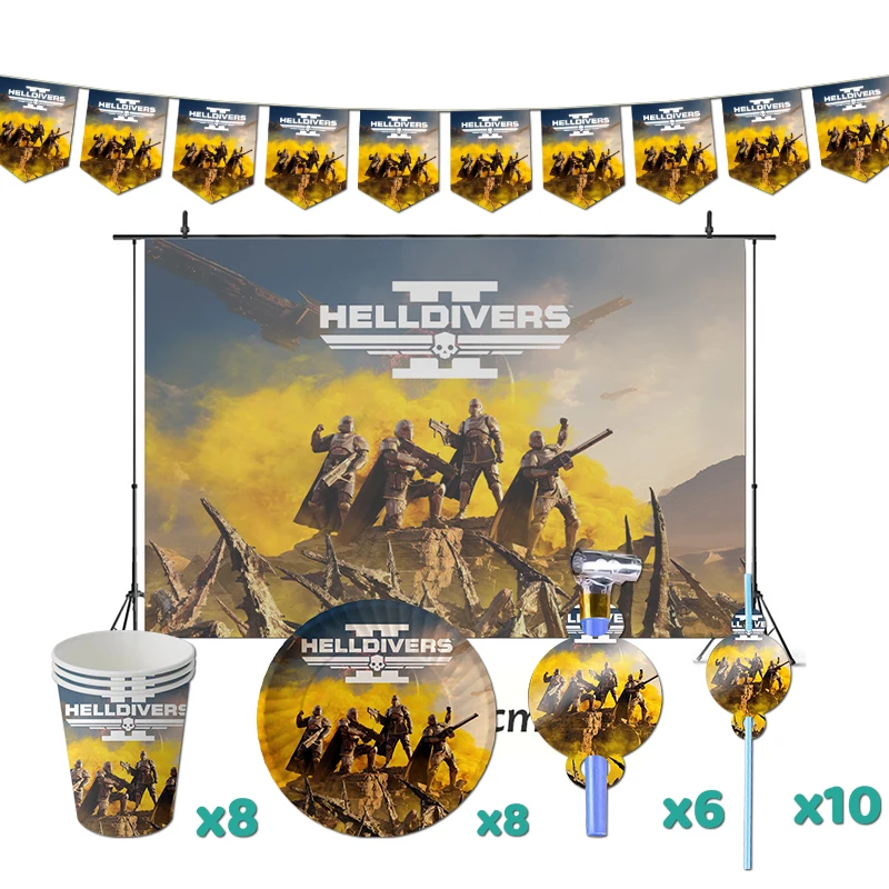 Helldivers-Birthday-Party-Decorations-Hell-Divers-Game-Theme-Supplys ...