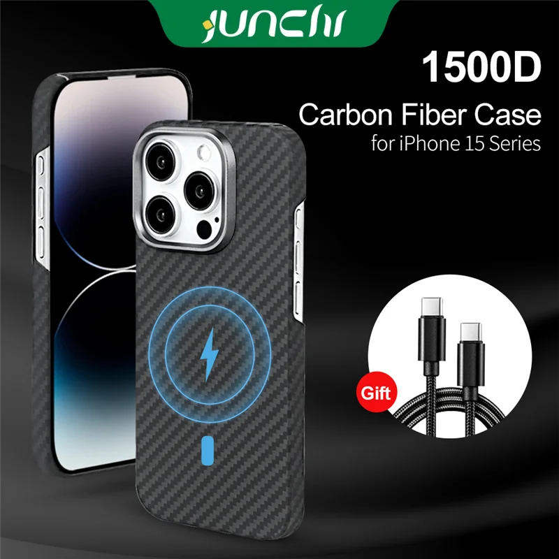 Luxury-Carbon-Fiber-Cover-For-iPhone-15-Pro-Max-Magnetic-Carbon-Phone ...