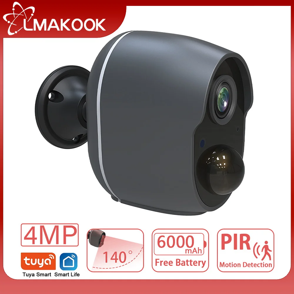 Lmakook-4mp-Wifi-Camera-Pir-Bewegingsdetectie-Ingebouwde-Batterij-Huisbeveiliging ...