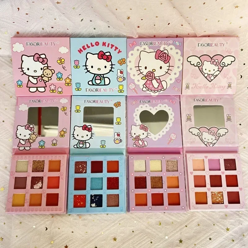 Hello-Kitty-Anime-Sanrio-Eye-shadow-Palette-Cartoon-Blush-Shadow-Matte ...