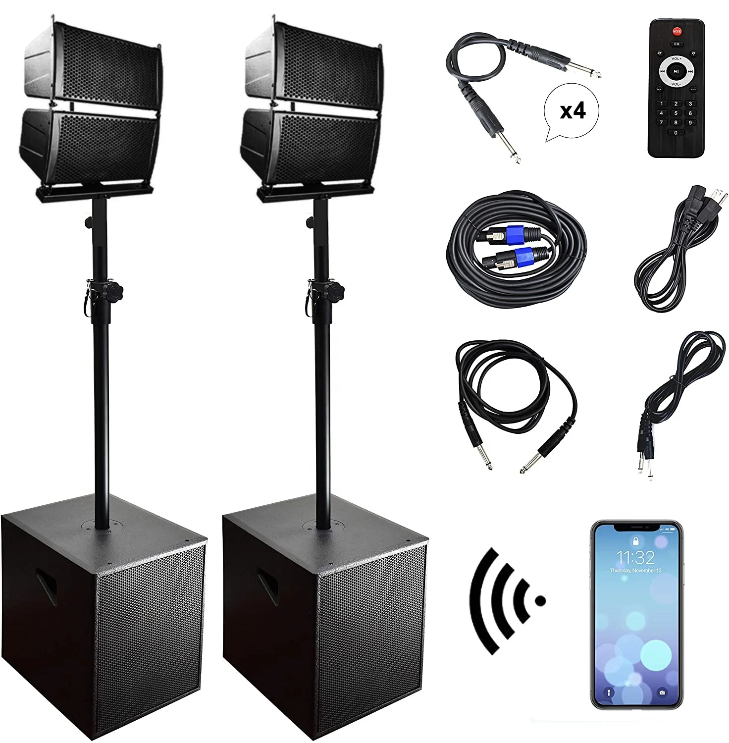 Professionele Audio 3000W 2 12 Actieve Subwoofer Karaoke Sets Bt professionele-audio-3000w-2-12-actieve-subwoofer-karaoke-sets-bt