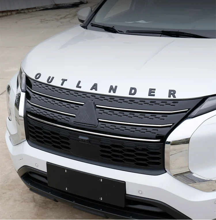 For Mitsubishi Outlander PHEV 2022 2023 ABS Carbon Fiber Front Cover ...