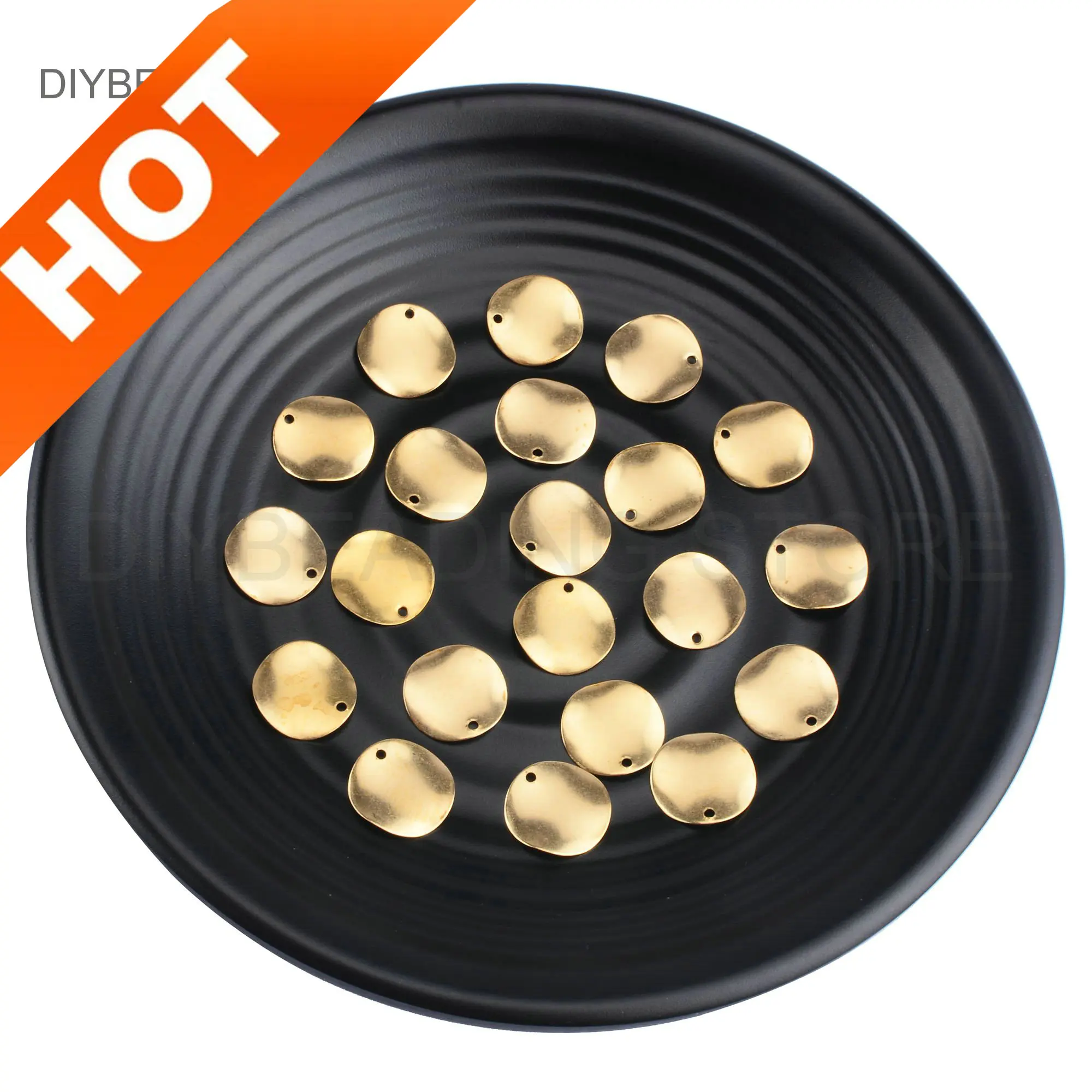 10-500-Pcs-Round-Circle-Charms-for-Jewelry-Making-Raw-Brass-Metal-Wavy ...