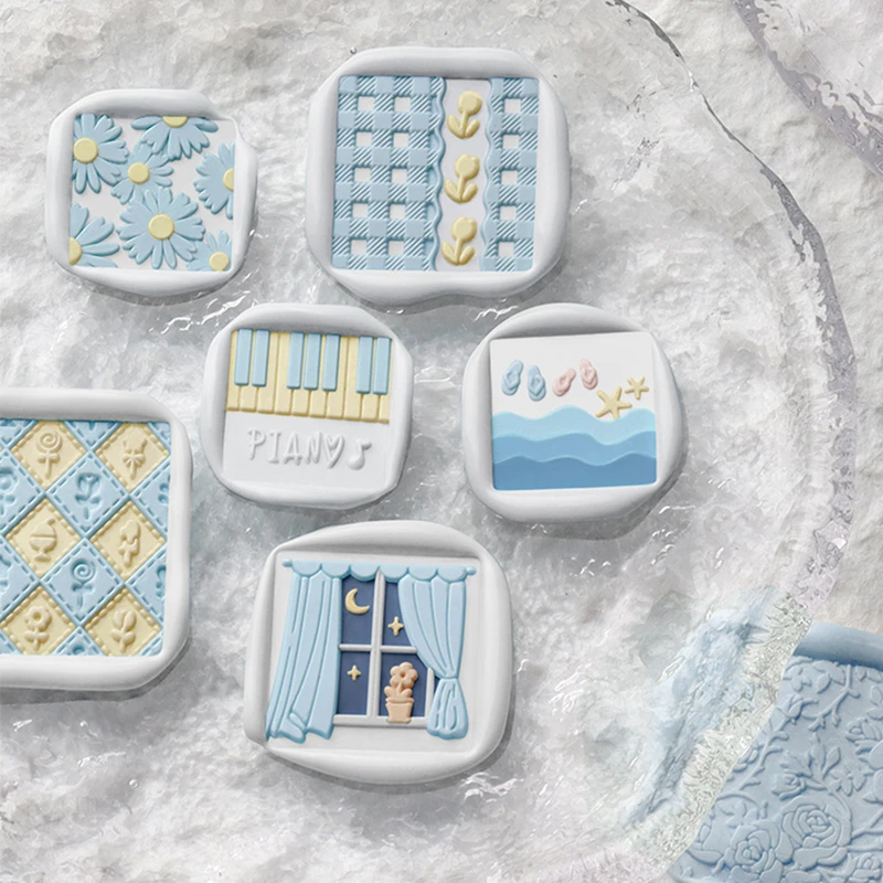 20/25/30mm Wax Seal Stamp Square/flower/beach Multilayer Sealing Stamp ...