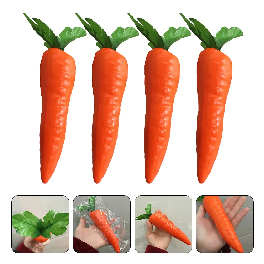 4-Pcs-Simulation-Mini-Carrots-Lifelike-Vegetable-Decoration-Artificial ...