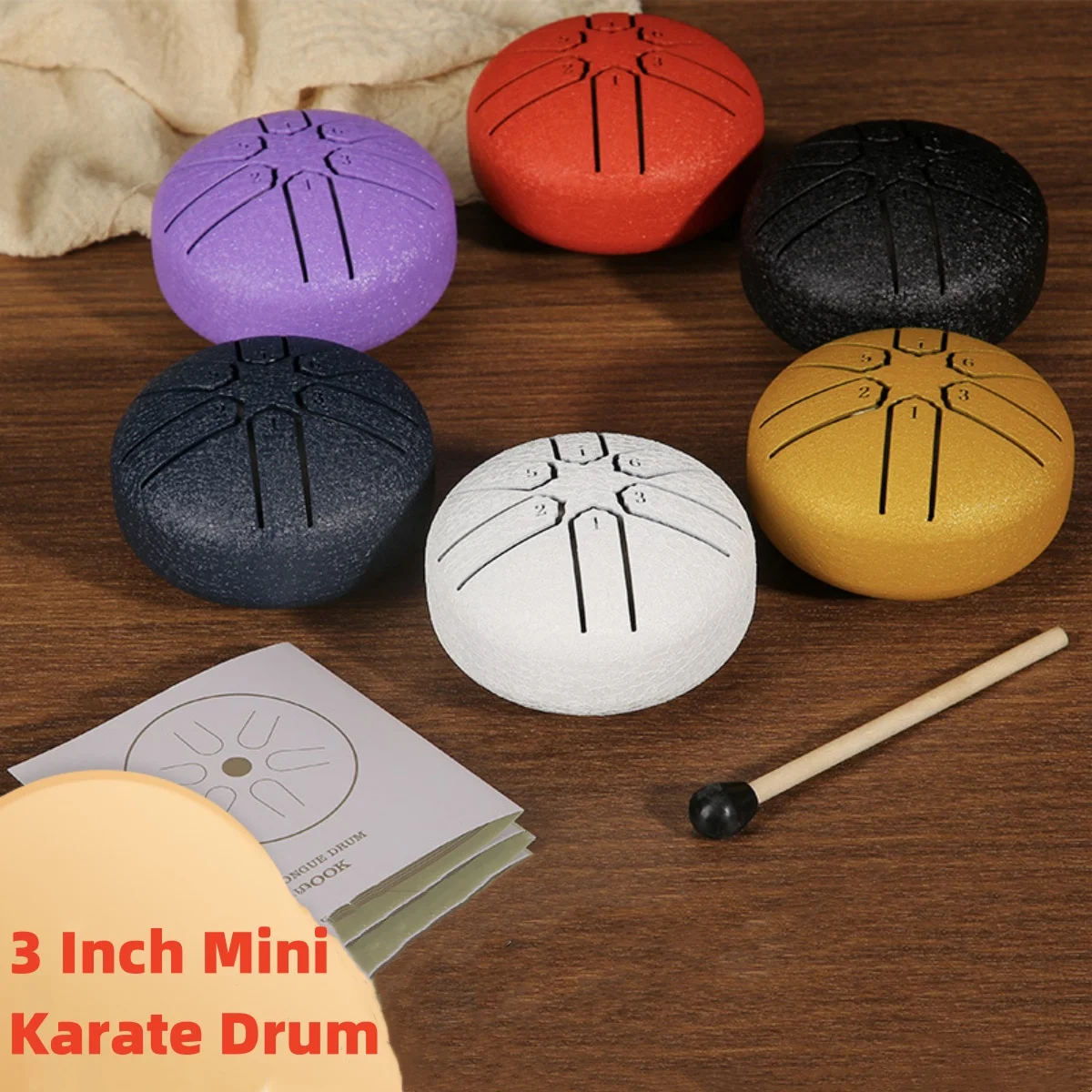 Mini-tambor-de-Karate-de-3-pulgadas-instrumento-de-precisi-n-6-notas ...