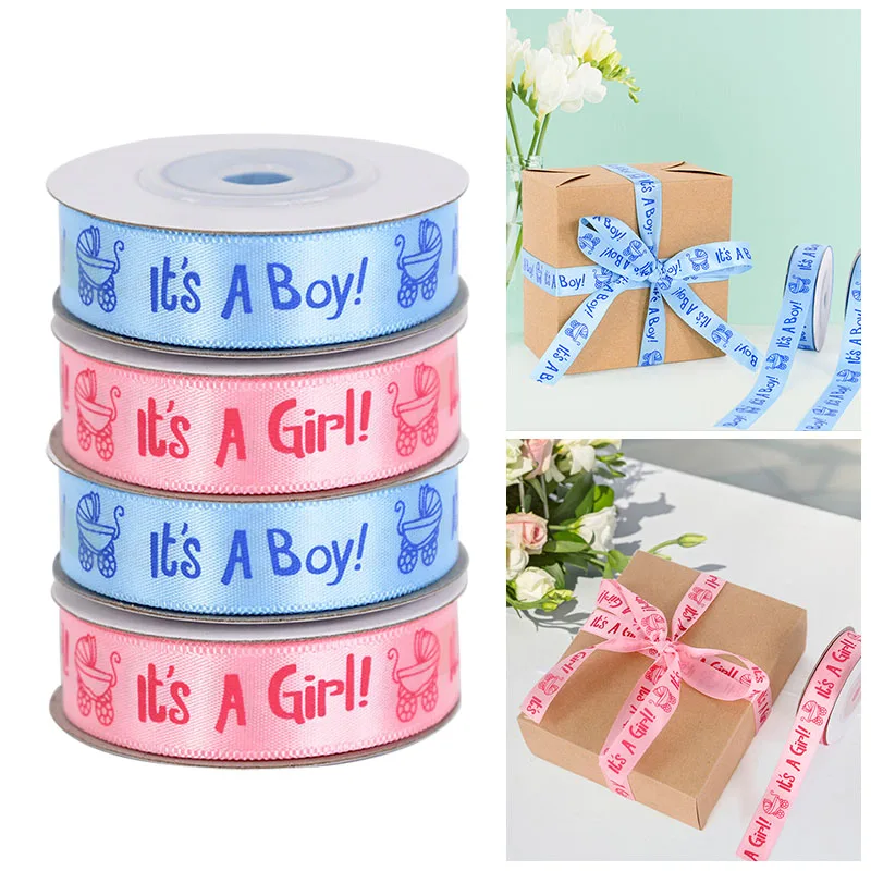 10yard/roll It’s A Boy/Girl Printed Ribbon DIY Card Gift Wrapping ...