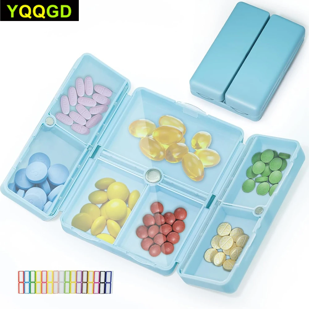 1Pcs Daily Pill Organizer,7 Compartments Portable Case for Travel ...
