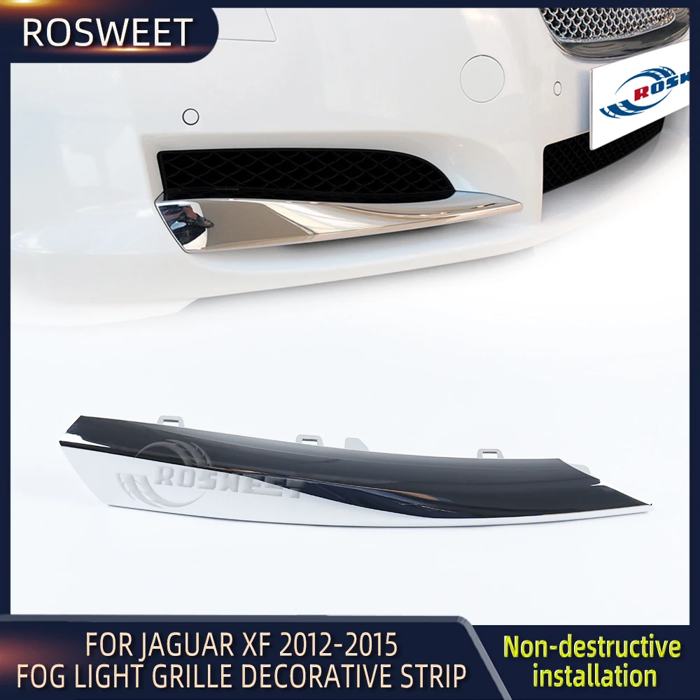 For Jaguar XF 2012 2013 2014 2015 Front Bumper Chrome Fog Lamp Grille ...