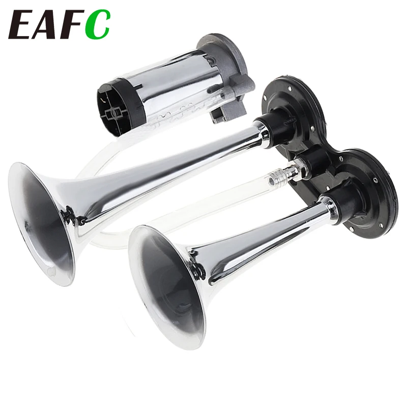 EAFC-150DB-Car-Air-Horn-Super-High-Pitch-Electric-Horn-Double-Tube-Air ...