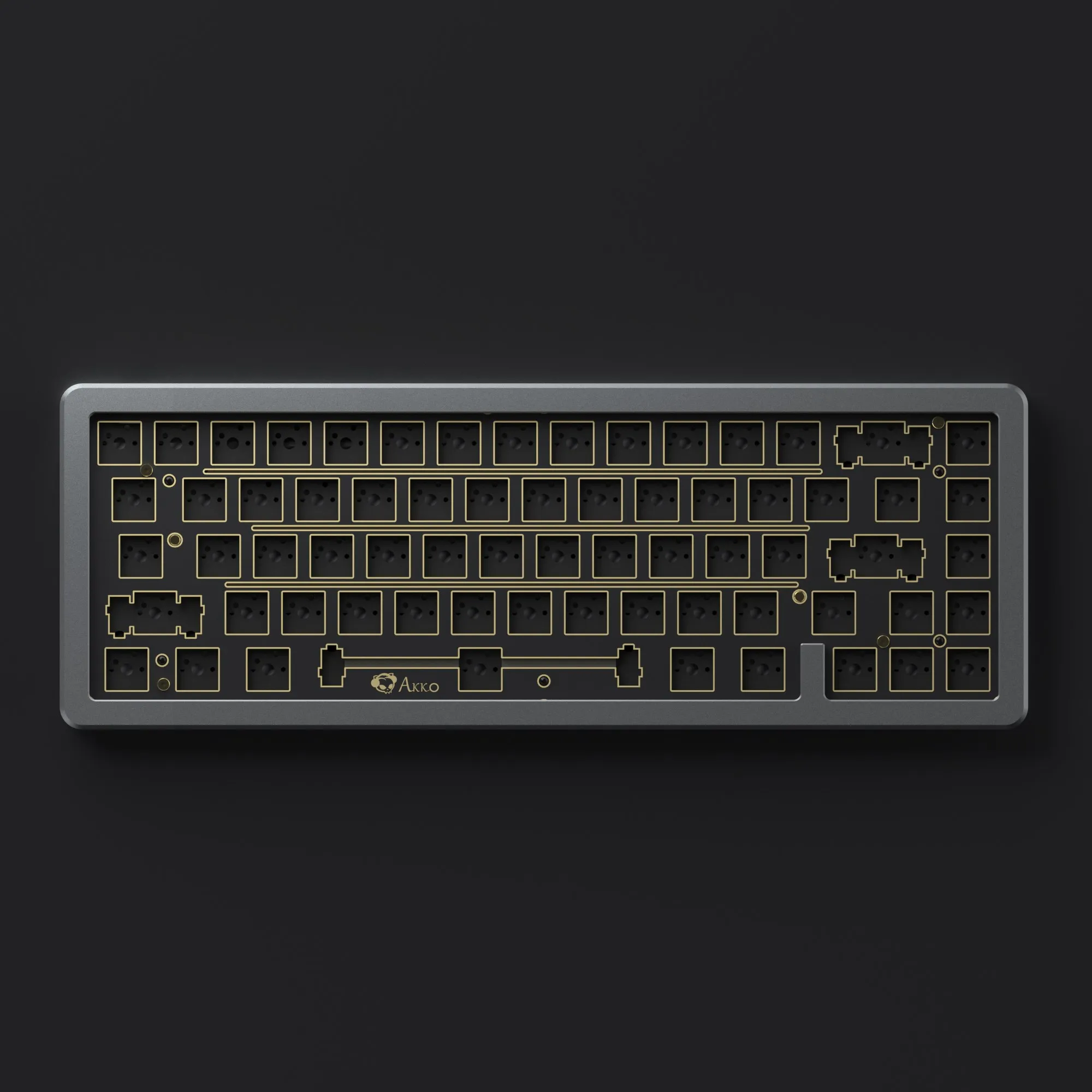 Akko SPR 67 DIY Mechanical Keyboard Aluminum Kit Spring Mount Structure ...