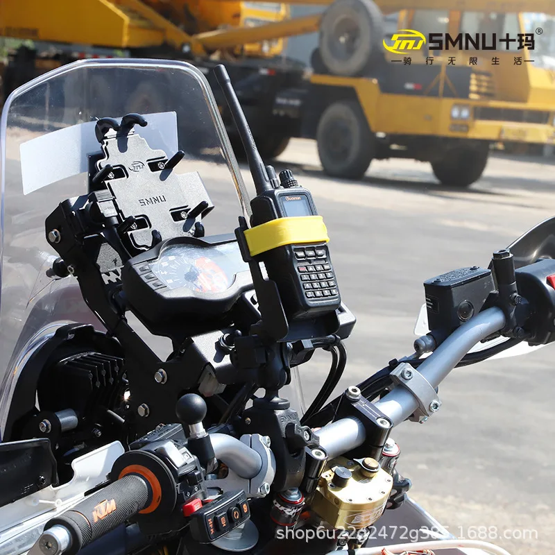 Motorcycle Bicycle Intercom Stand Multifunctional Walkie Talkie Mount ...