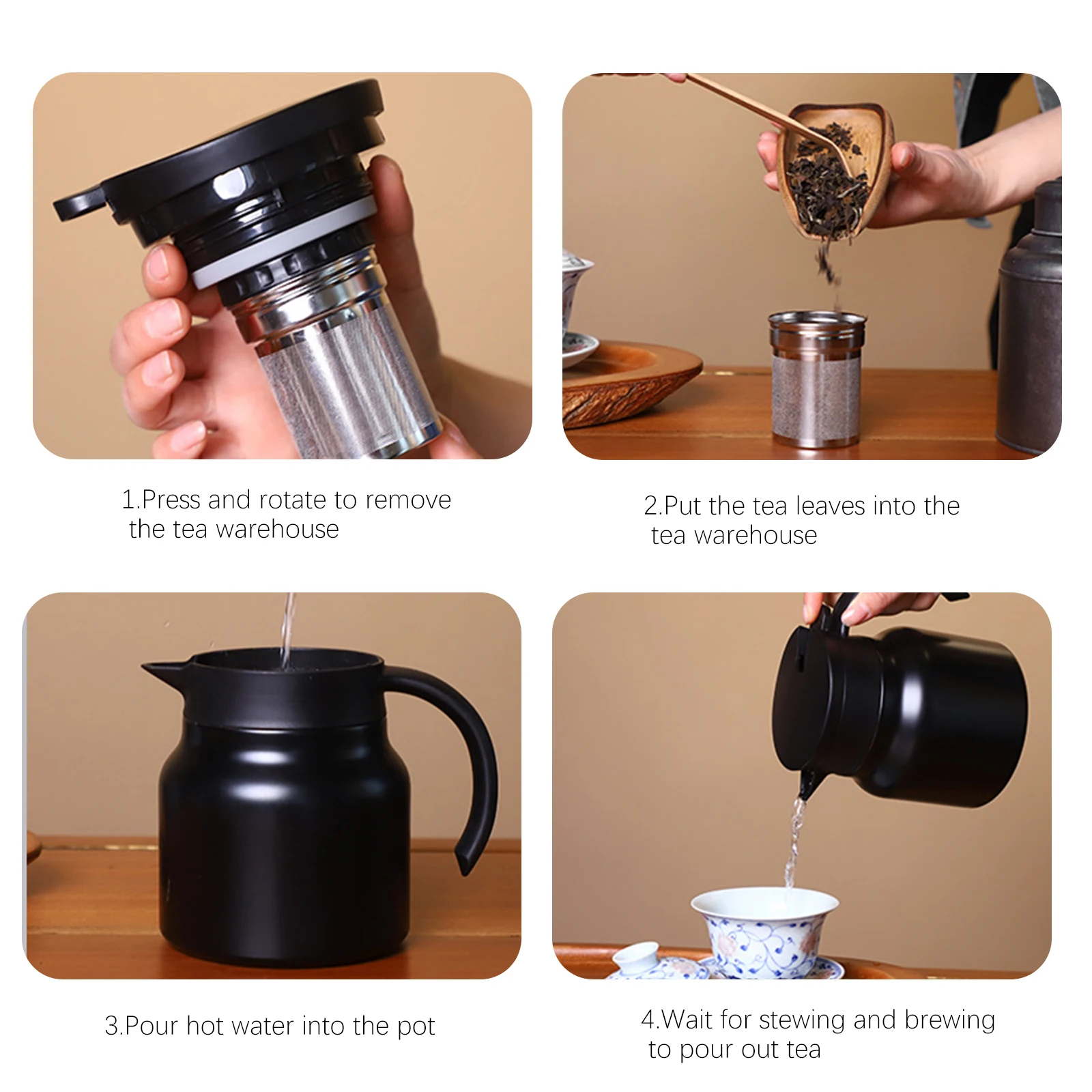 Vacuum Flask Tea pot marine grade stainless steel 800ml in Pakistan