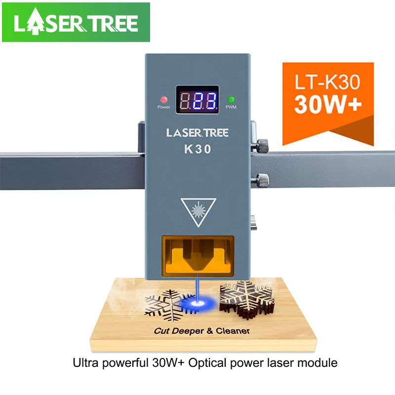 LASER TREE K30 30W Optical Power Laser Module with Air Assist TTL Blue ...