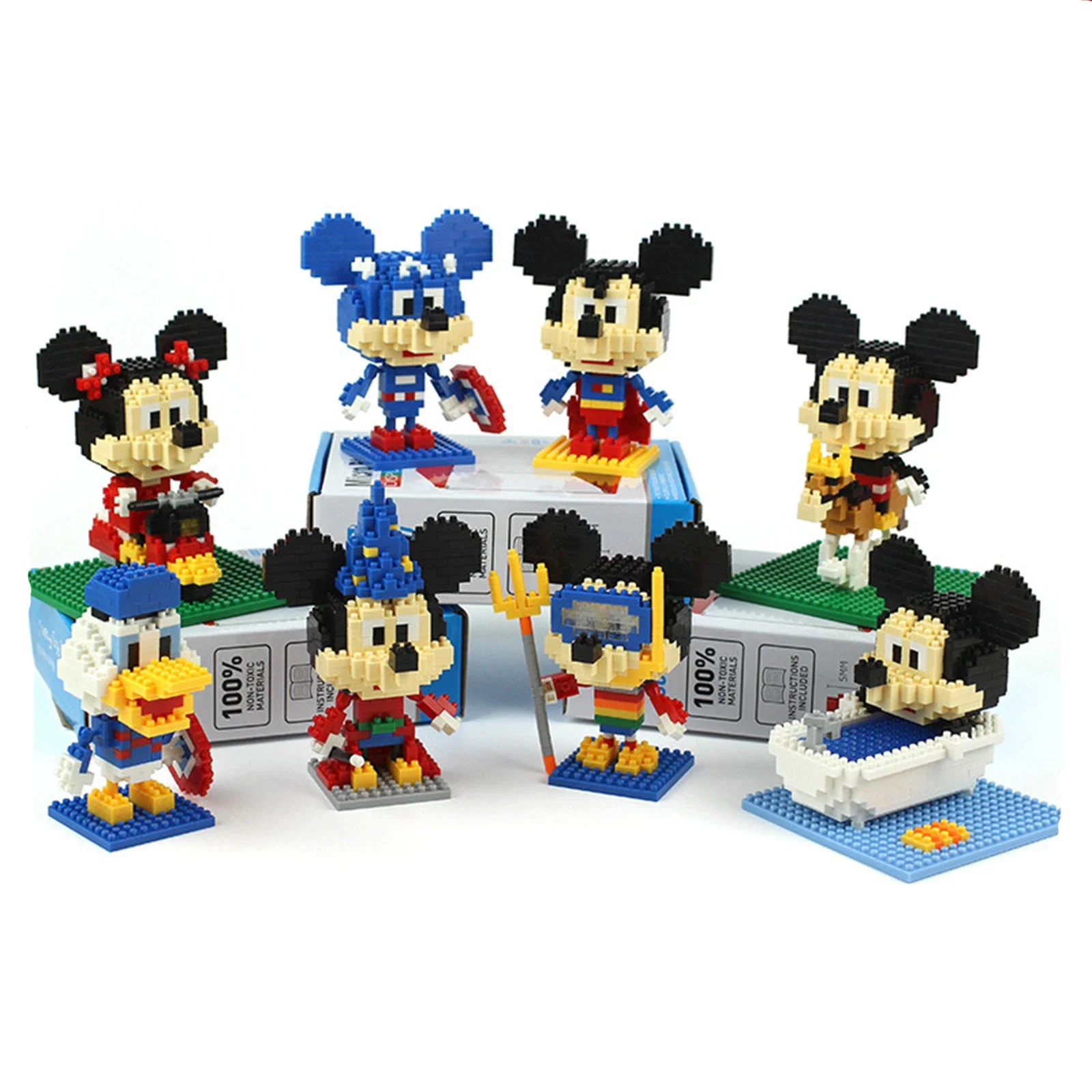 Disney-Micro-Building-Blocks-Mickey-Minnie-Mouse-Cosplay-SuperHero-DIY ...