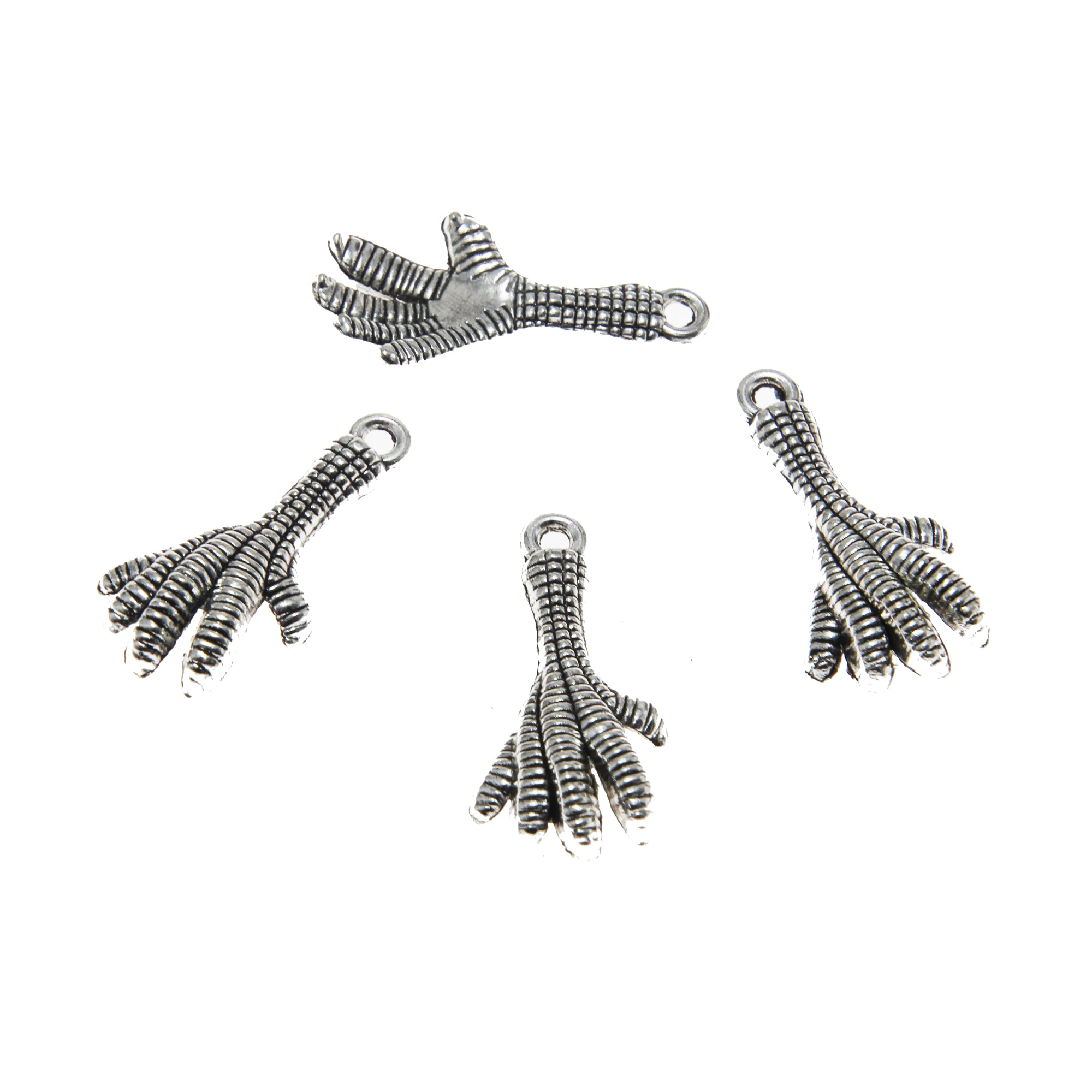 15pieces-lot-Chicken-feet-charm-Antique-Tibetan-silver-tone-chicken ...