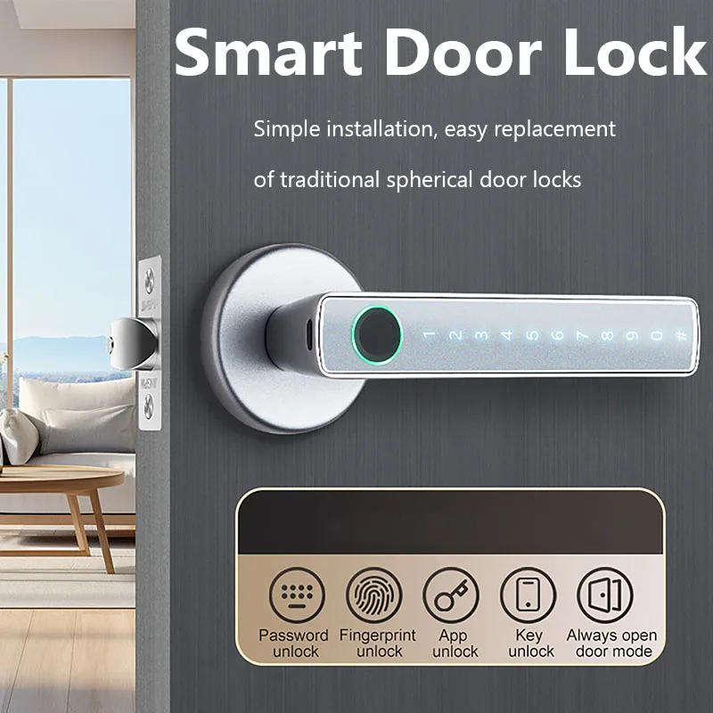 Tuya Smart Fingerprint Lock Financial level Electronic Indoor Lock ...