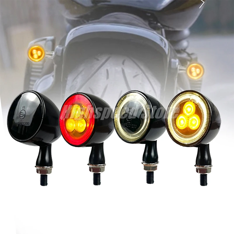 E mark Front Rear Motorcycle 3 in 1Bullet LED Turn Signal Light Blinker ...
