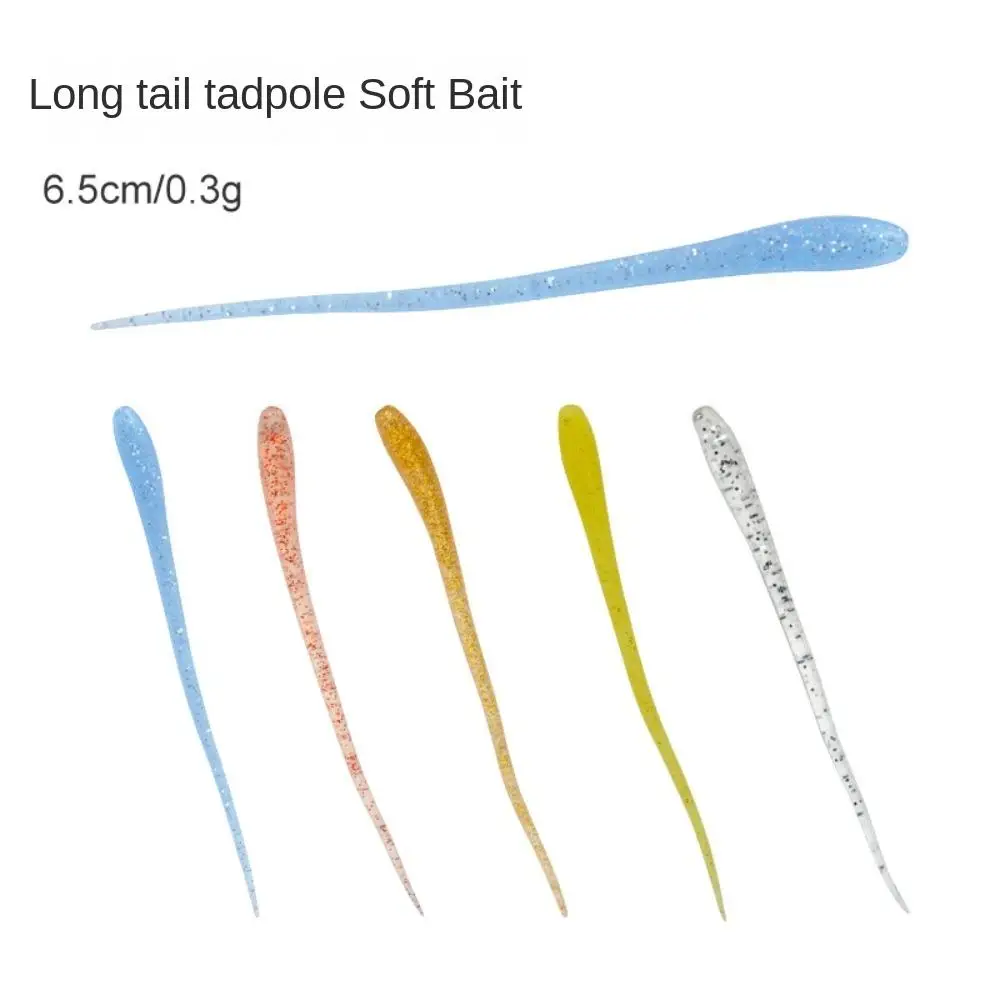 40pcs-Long-Tailed-Tadpole-Soft-Bait-Sea-Fishing-Soft-Insect-Fishy-Fake ...