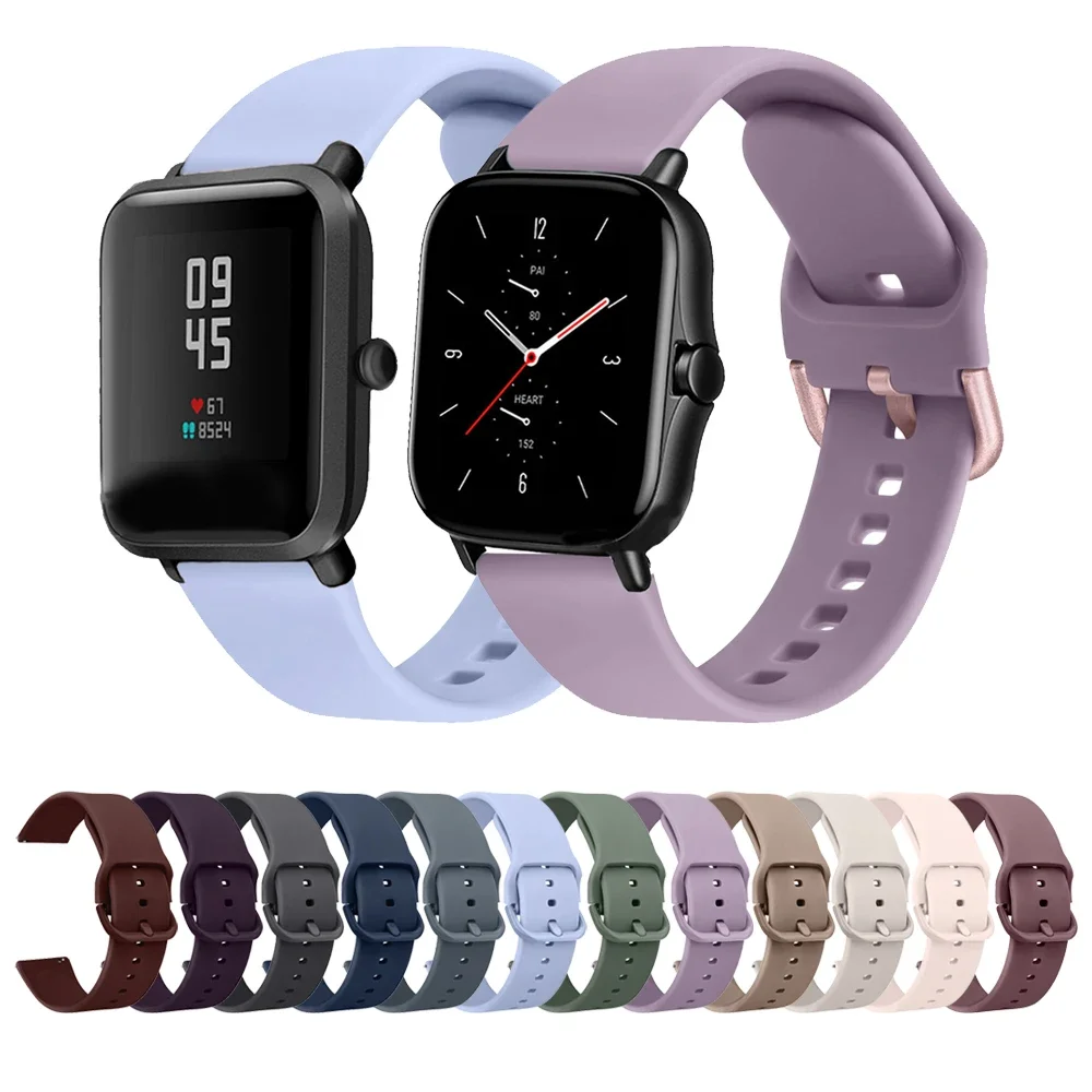 Ремешок силиконовый для Amazfit GTS 4 2 Mini/GTS 3 /GTS 2e, браслет для ...