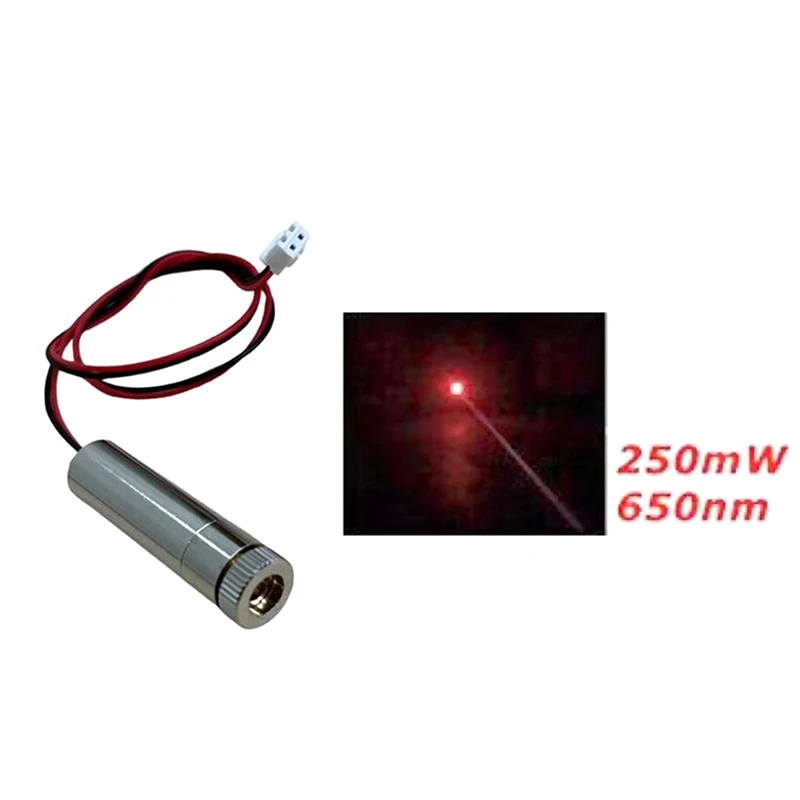 Red-Laser-Dot-Module-250mW-650nm-High-Power-Laser-With-Focusing-DIY ...