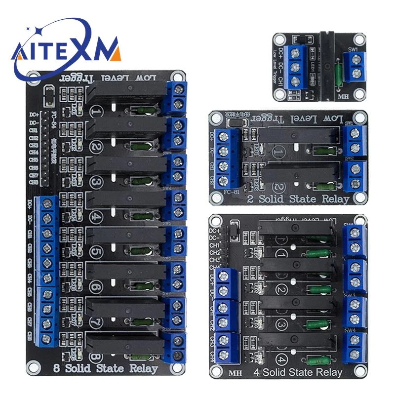 1/2/4/8 Channel 5v Dc Relay Module Solid State Low Level G3mb-202p Relay Ssr Avr Dsp Diy Kit ...