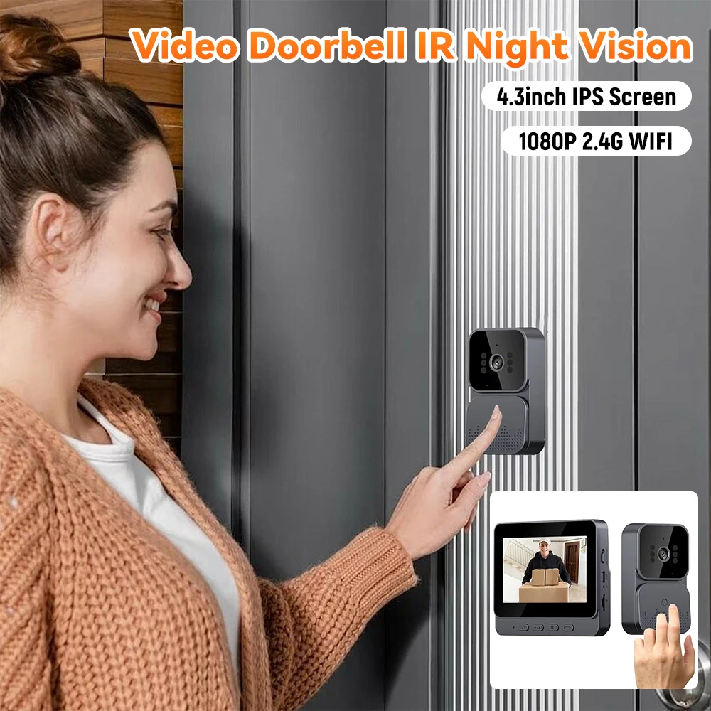 Video-Doorbell-Video-Intercom-Wireless-Door-Bell-1080P-IR-Night-Vision ...