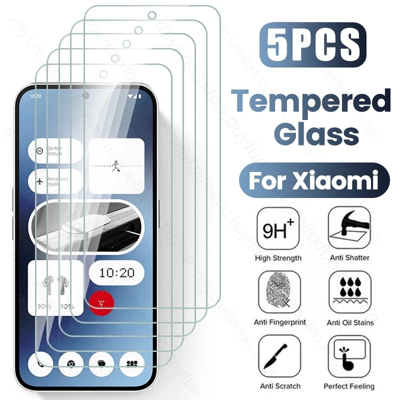 5Pcs Cover For Nothing Phone (2a) 5G 2024 A142 6.7" Tempered Glass Case ...
